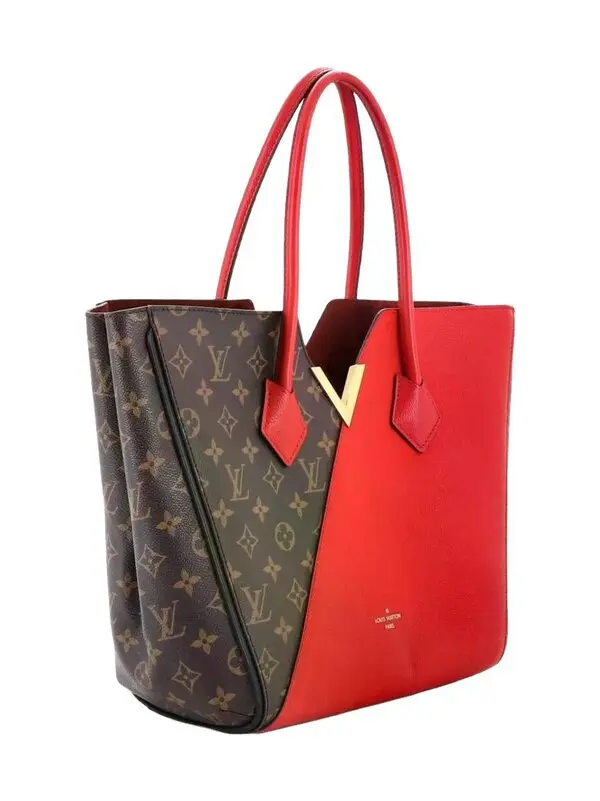 LOUIS VUITTON Kimono Handbag Monogram Canvas And Leather Mm Tote Bag - Brown