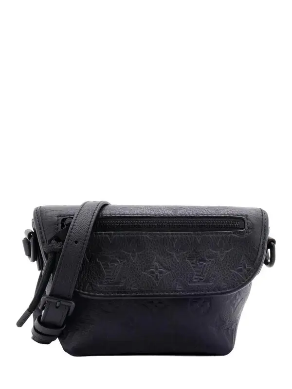 LOUIS VUITTON Pulse Wearable Wallet Monogram Shadow Leather Belt Bag - Black
