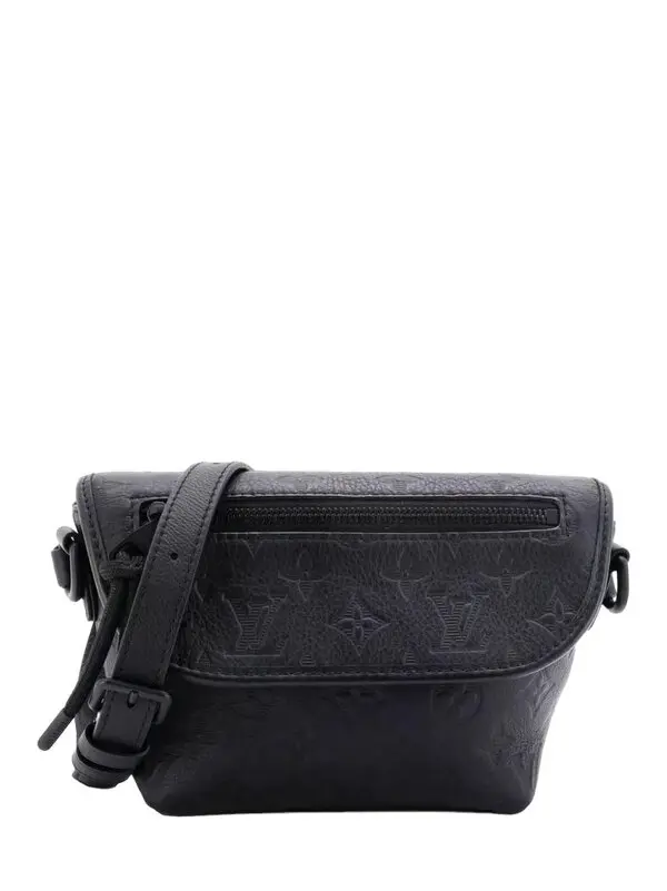 LOUIS VUITTON Pulse Wearable Wallet Monogram Shadow Leather Belt Bag - Black