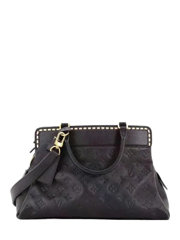 LOUIS VUITTON Vosges Whipstitch Monogram Empreinte Leather Mm Satchel - Black