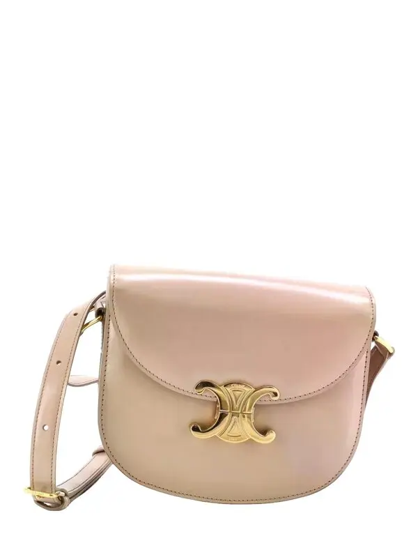 Celine Triomphe Besace Clea Flap Bag - Neutrals