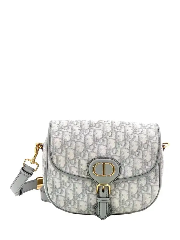 Dior Bobby Flap Bag Oblique Canvas Medium - Grey