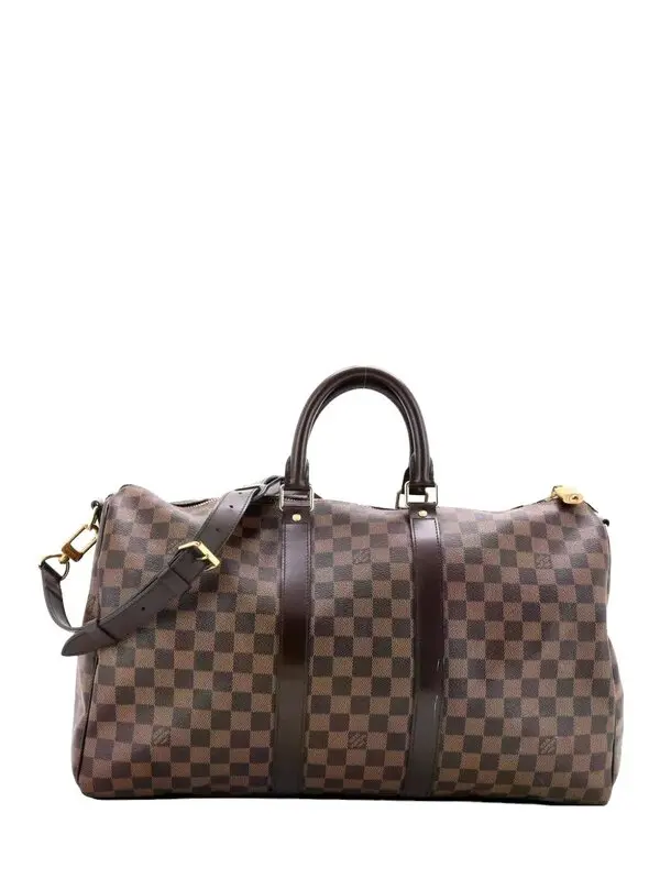 LOUIS VUITTON Keepall Bandouliere 45 Travel Bag Damier - Brown