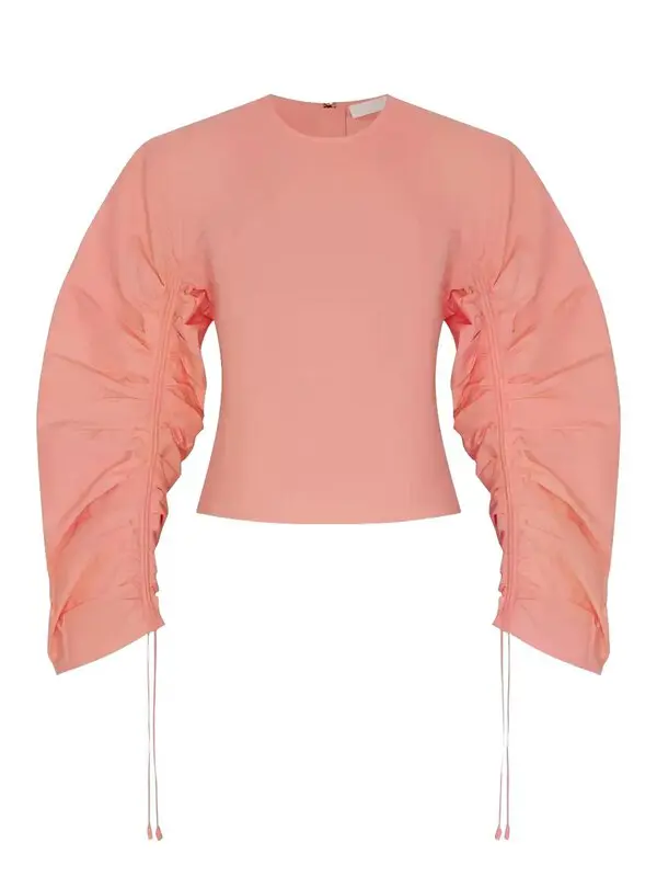 Ulla Johnson Gathered-sleeve Blouse - Pink