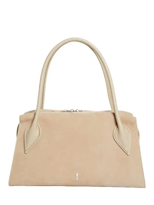 CHRISTIAN LOUBOUTIN Medium Nubuck Leather Shoulder Bag - F702 Saharienne