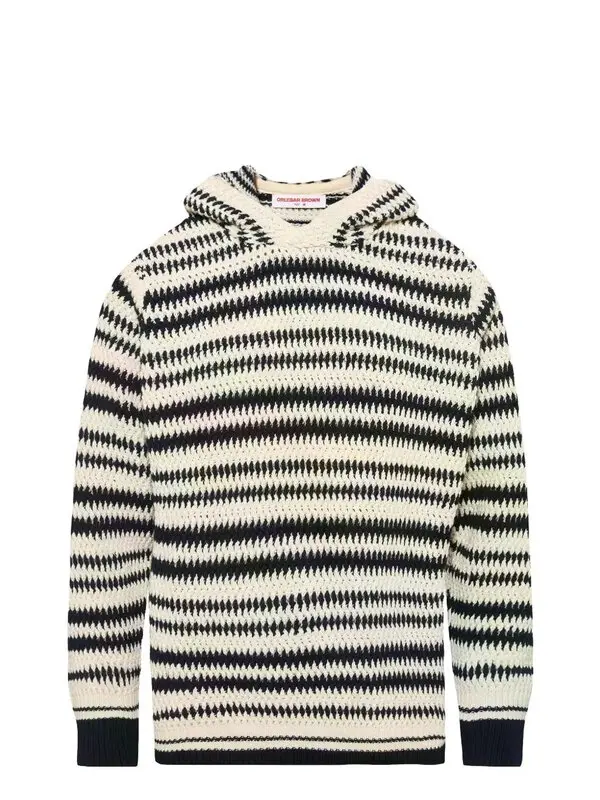 Orlebar Brown Striped Hooded Jumper - Neutrals