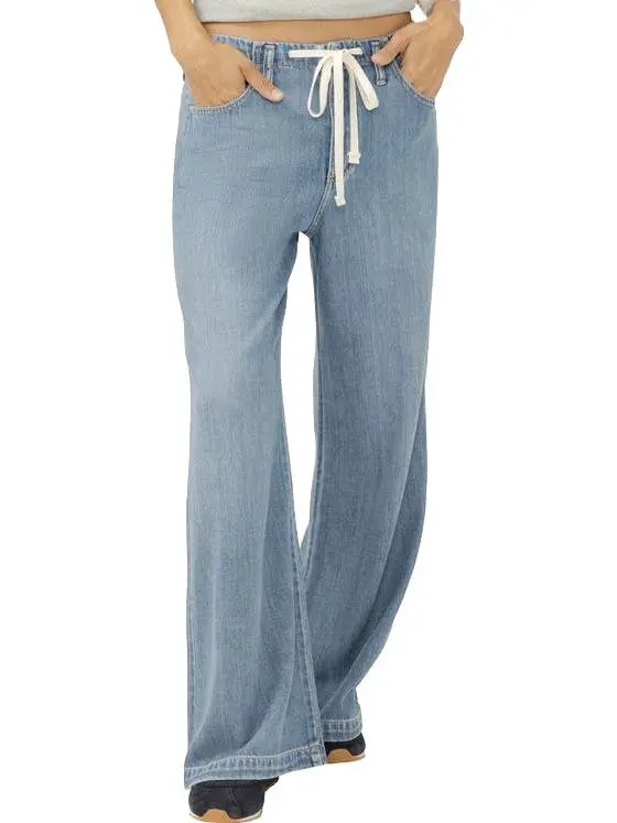 SILVER JEANS CO. Wide Leg Drawstring Jeans - Ventura