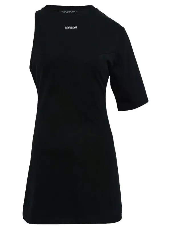 BONBOM Cut-out Jersey Mini Dress - Black