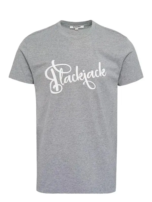 BLACKJACK Logo-lettering T-shirt - Grey