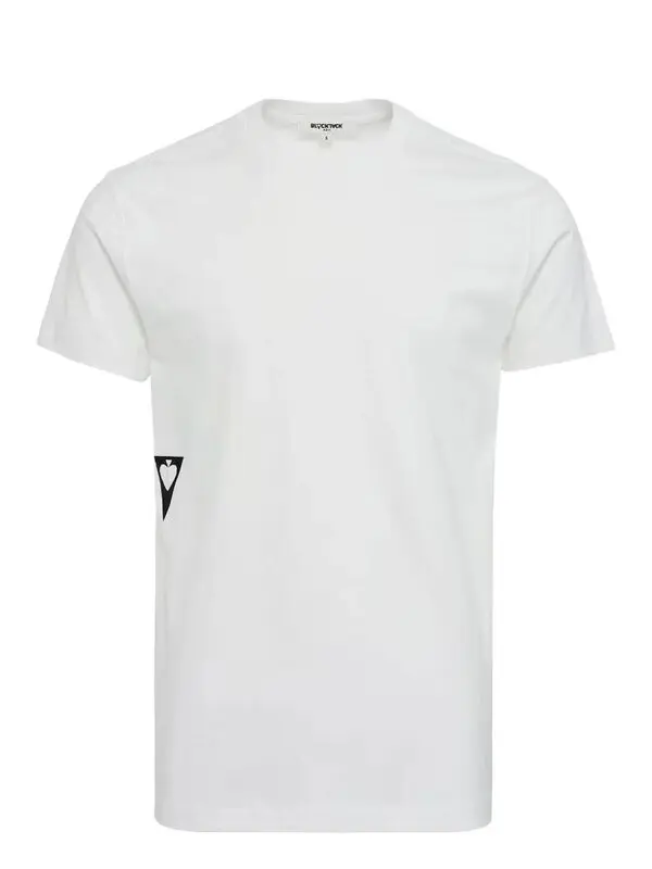 BLACKJACK Logo-embroidered T-shirt - White