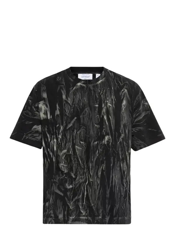 Off-White Patterned T-shirt - Black