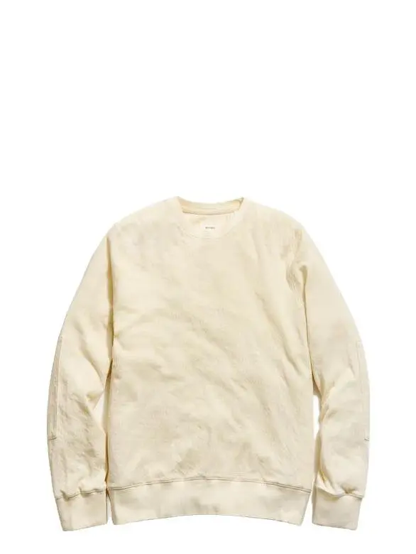 Billy Reid Rib Crinkle Cotton Sweatshirt - White