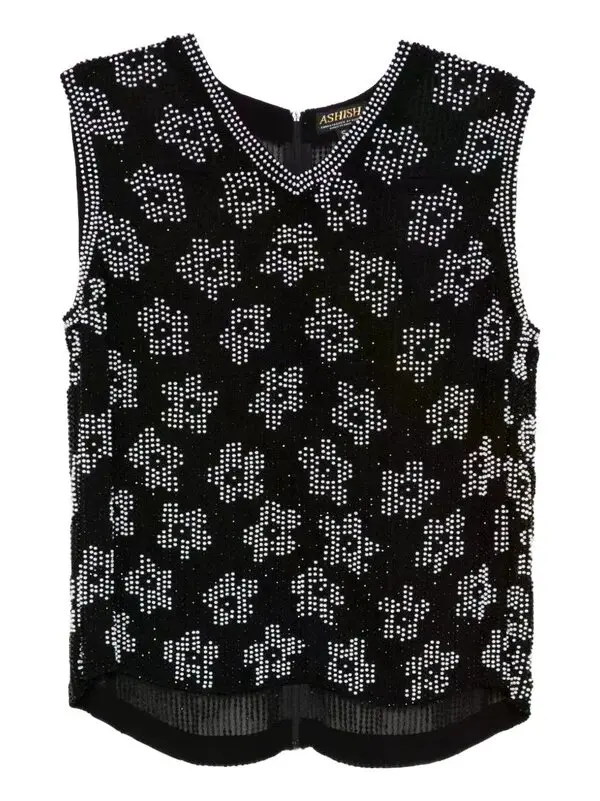 Ashish Bead-embellished Vest - Black