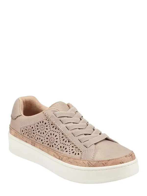 Earth Kristal Laser Cut Platform Sneakers - Bronze Flecks