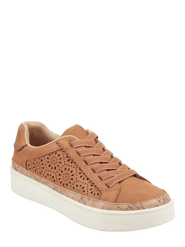 Earth Kristal Laser Cut Platform Sneakers - Medium Natural