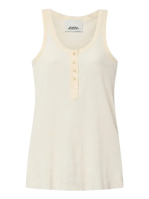 Isabel Marant Helma Silk Top - Beige
