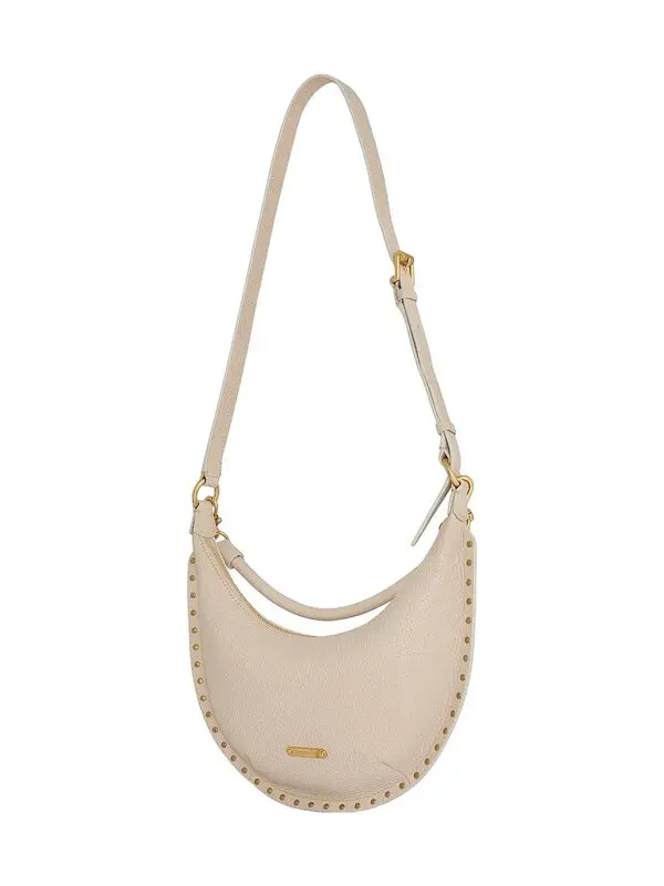 Rebecca Minkoff Darren Small Crescent Leather Crossbody Bag - Stone