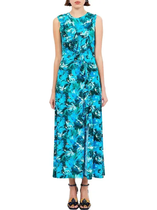 Ulla Johnson Floral-print Midi Dress - Blue