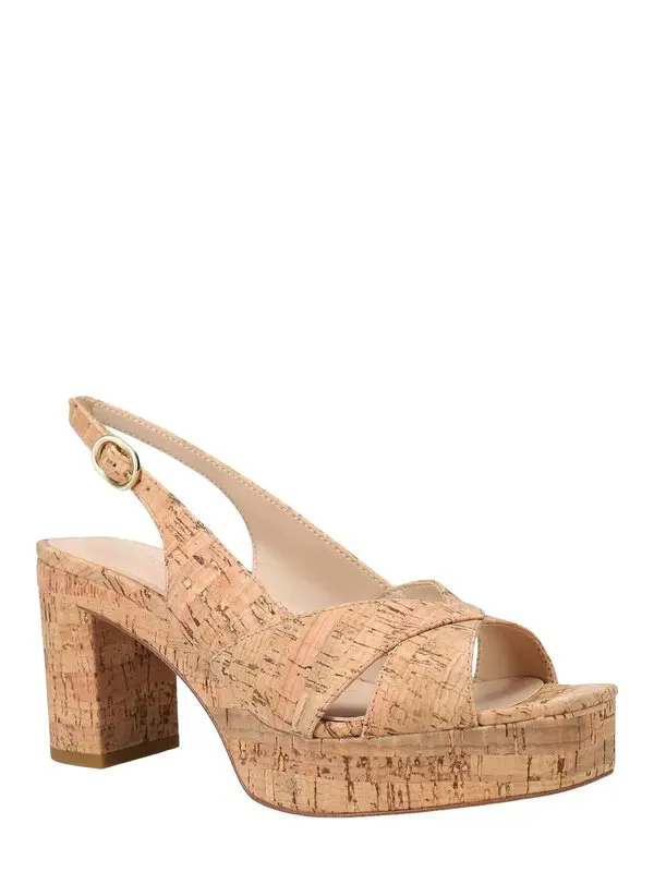 Pelle Moda Ilori Slingback Platform Sandal - Natural