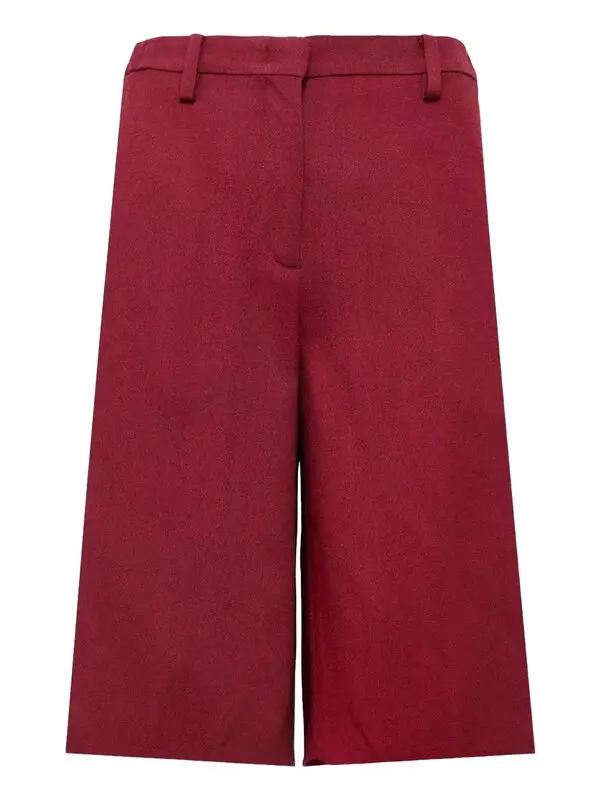 N°21 Belt Loops Shorts - Red