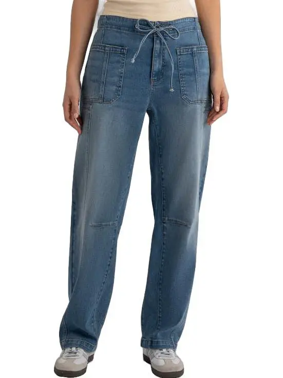 Kut From The Kloth Ashton Slouchy Drawstring Barrel Leg Jeans - Budgeted