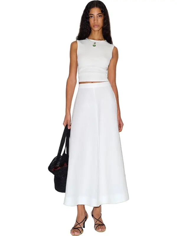 REFORMATION Peony Linen Maxi Skirt - Ivory