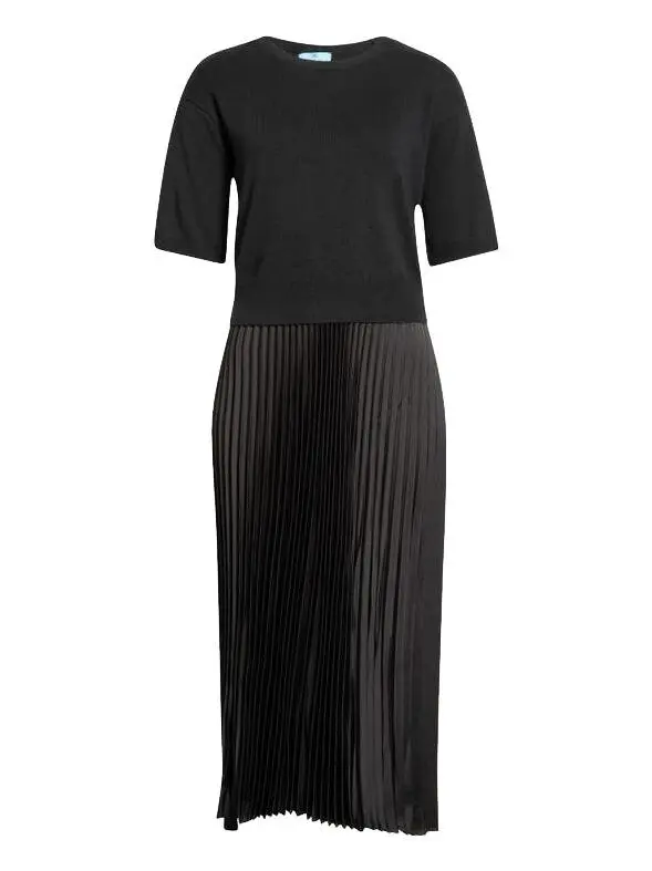 CECE DUPRAZ Sweater And Pleated Skirt Two-piece Set - Rich Black