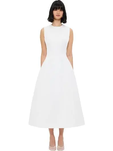 LEO LIN Cleo Sleeveless Midi Dress - Snow