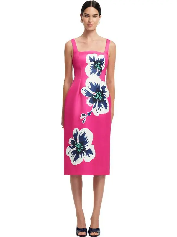 LEO LIN Larissa Printed Midi Dress - Orchid Print