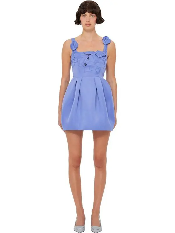 LEO LIN Piper Appliqué Bell Shape Mini Dress - Moonlight