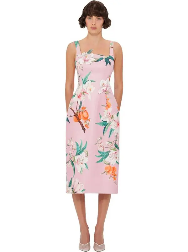 LEO LIN Larissa Printed Midi Dress - Lavish Print In Pink