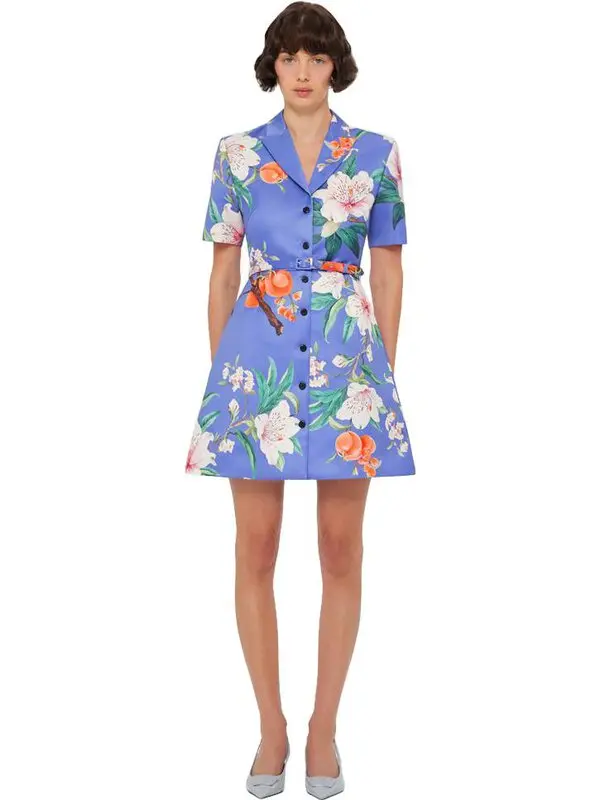 LEO LIN Brigitte Mini Dress - Lavish Print In Moonlight