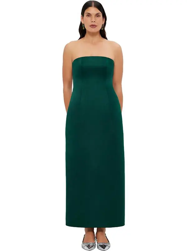 LEO LIN Rayna Bustier Maxi Dress - Emerald