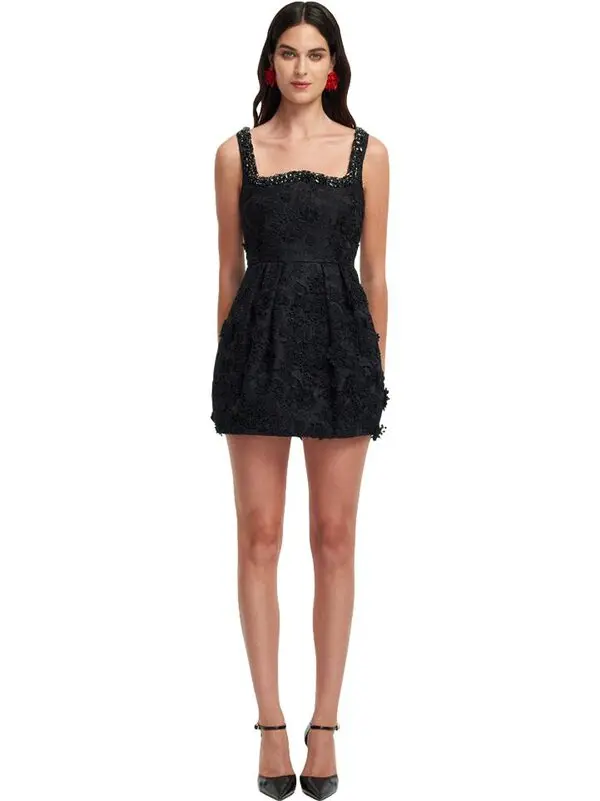 LEO LIN Piper Lace Mini Dress - Ebony