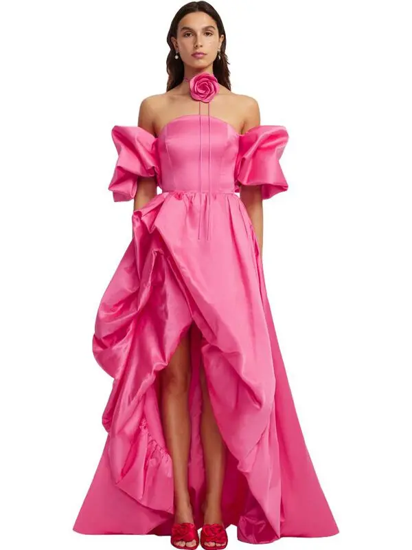 LEO LIN Myriam Voluminous Gown - Fuchsia