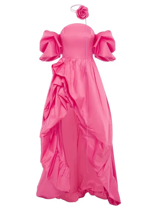 LEO LIN Myriam Voluminous Gown - Fuchsia