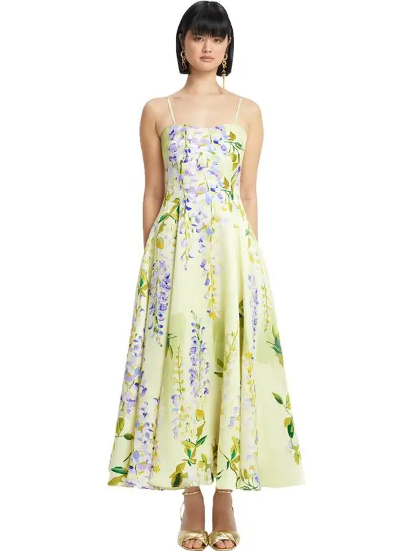 LEO LIN Mariela Midi Dress - Wisteria Print