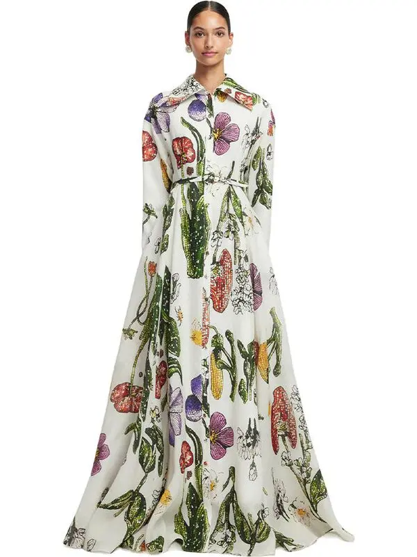 LEO LIN Josephine Silk Gown - Wildflowers