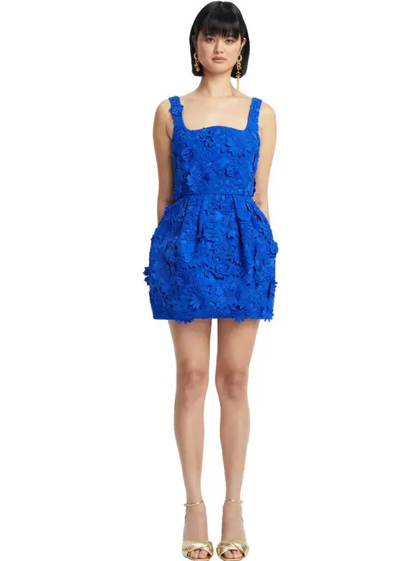 LEO LIN Piper Lace Mini Dress - Lapis
