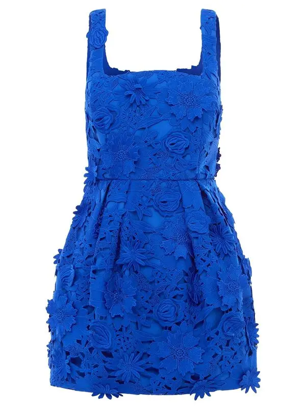 LEO LIN Piper Lace Mini Dress - Lapis