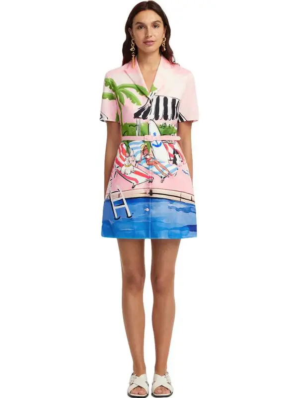 LEO LIN Brigitte Mini Dress - Riviera Print