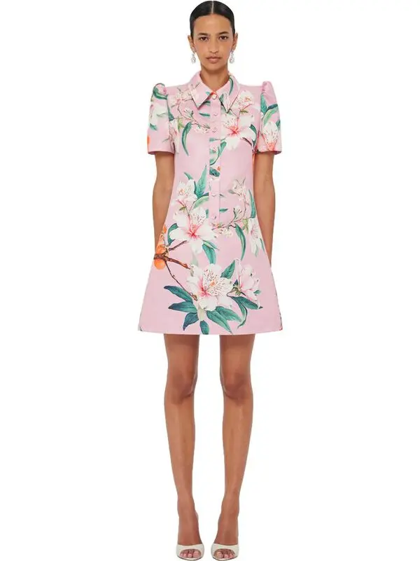 LEO LIN Brooke Mini Dress - Lavish Print In Pink