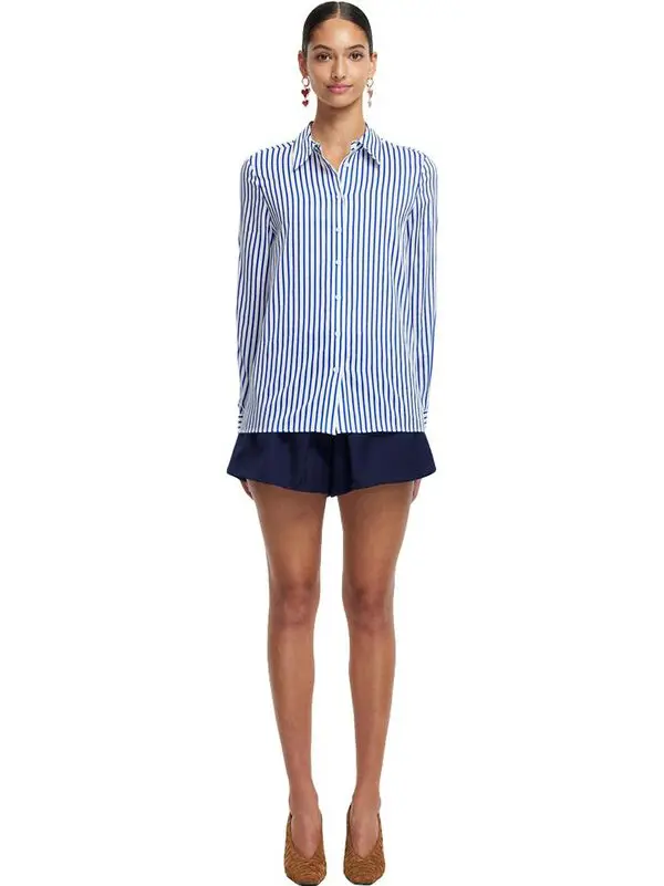 LEO LIN Rosaline Striped Shirt - Navy