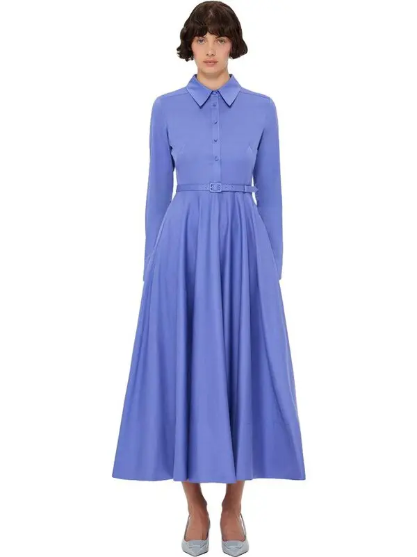 LEO LIN Zara Shirt Midi Dress - Moonlight