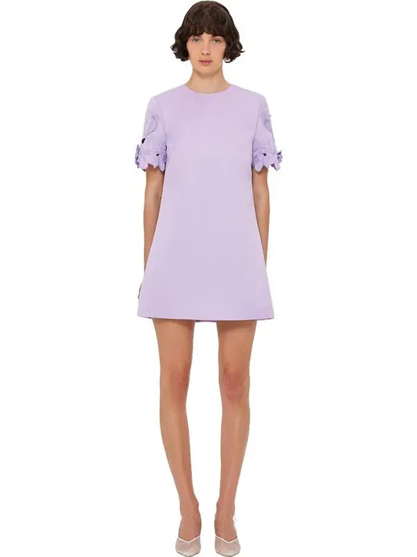 LEO LIN Aurie Appliqué Mini Dress - Lilac