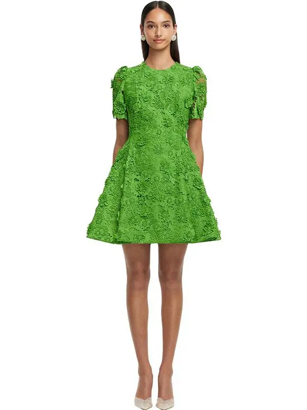 LEO LIN Elyse Lace Mini Dress - Fern