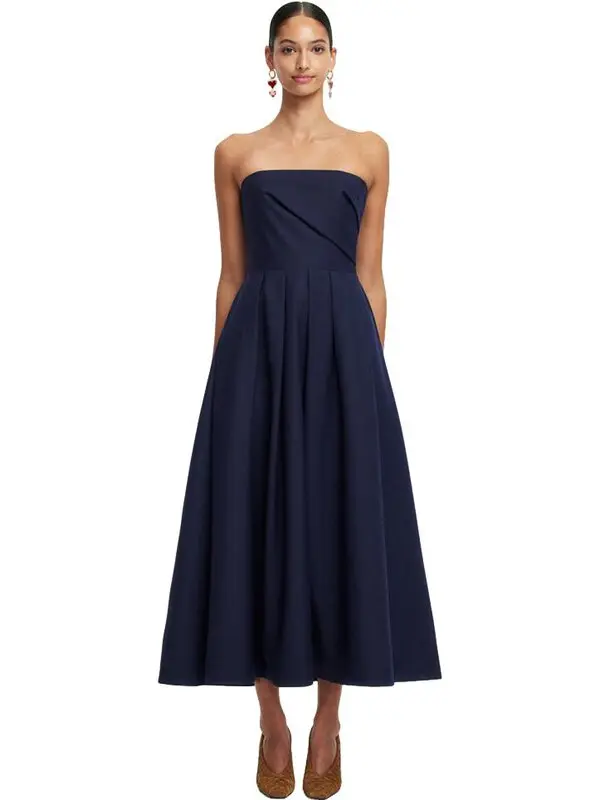 LEO LIN Lynn Bustier Midi Dress - Indigo