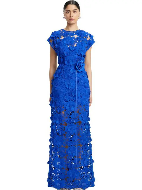LEO LIN Alena Lace Maxi Dress - Lapis