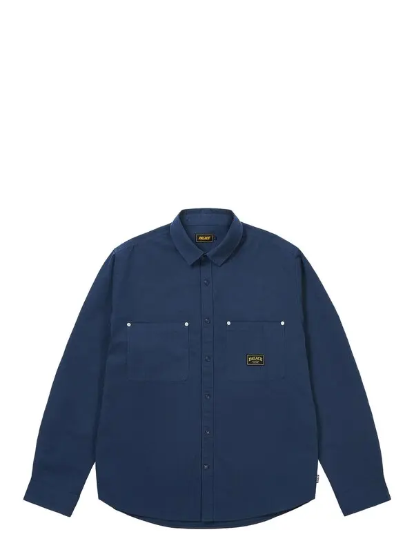 PALACE Cotton Twill Overshirt - Blue
