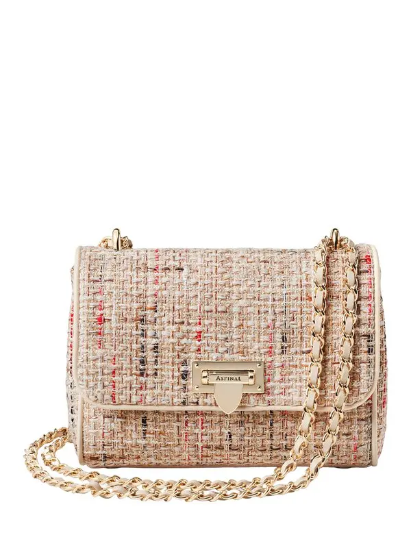 ASPINAL OF LONDON Tweed Lottie Cross-body Bag - Neutral